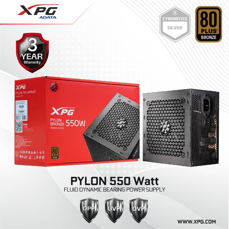 Jual Adata XPG Pylon 550W 80+ Bronze PSU 550 Watt | Shopee Indonesia