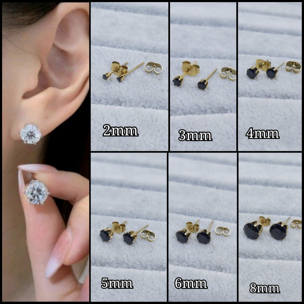 Jual ANTING TUSUK TITANIUM // ANTING GIWANG // ANTING BULAT ( DASAR ...