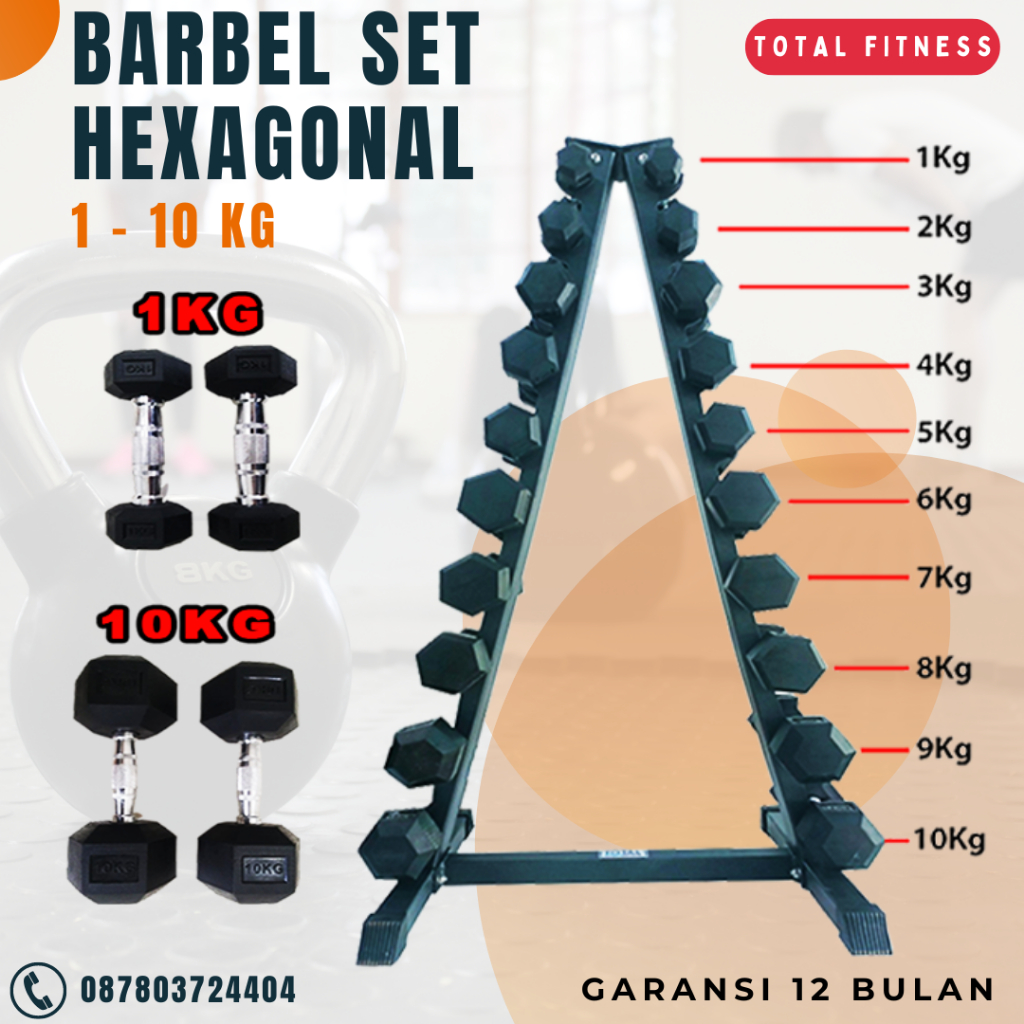 Jual Alat Angkat Beban, Dumble, Dumbbell Rack Set 1Kg-10Kg barbel, barble | Shopee Indonesia