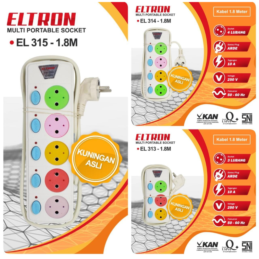 Jual STOP KONTAK PANJANG 1.8m 3, 4 & 5 LUBANG +KABEL LISTRIK / COLOKAN LISTRIK | Shopee Indonesia