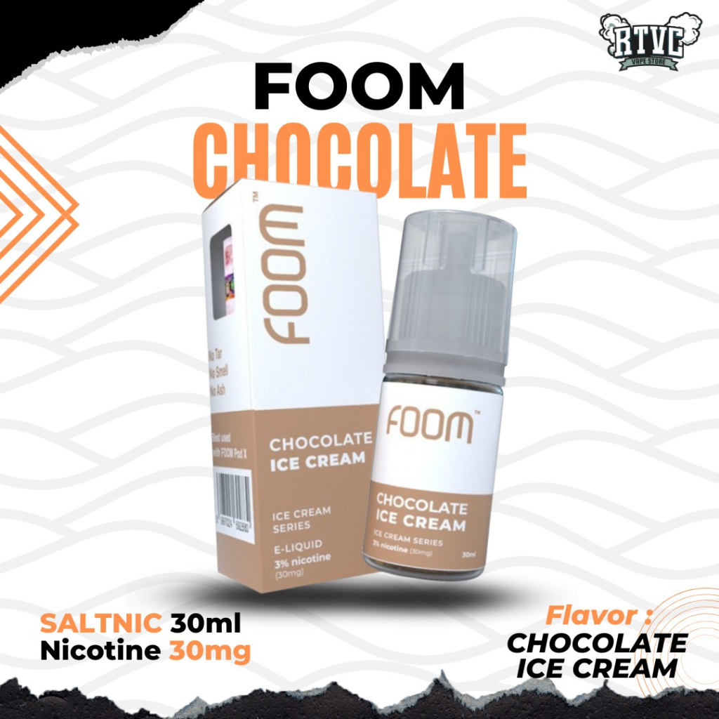 Jual FOOM Chocolate Ice Cream 30ml 30mg Liquid Saltnic | Shopee Indonesia