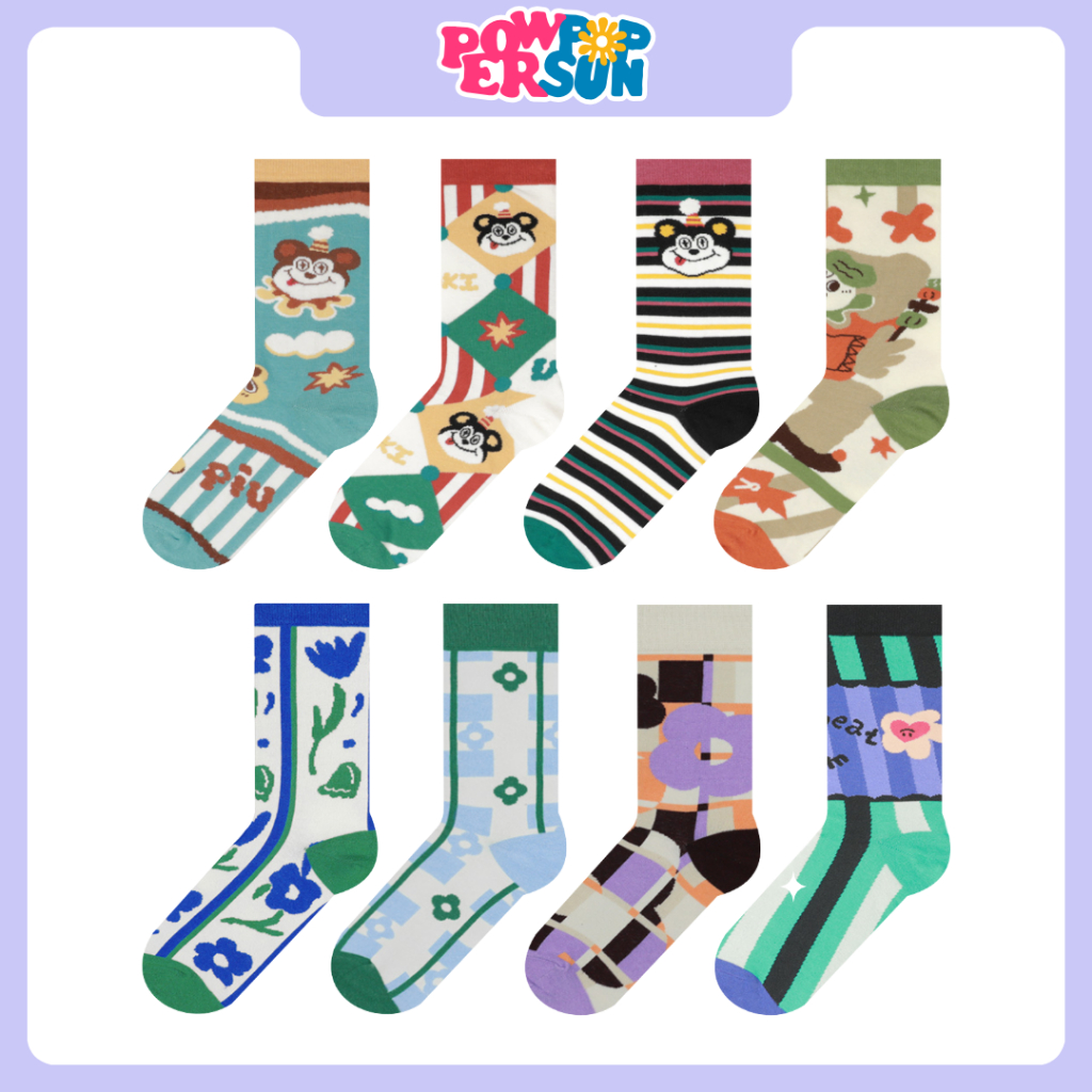 Jual Everyday Socks Premium - Long Socks Colour Motif Fun - Power Pop ...