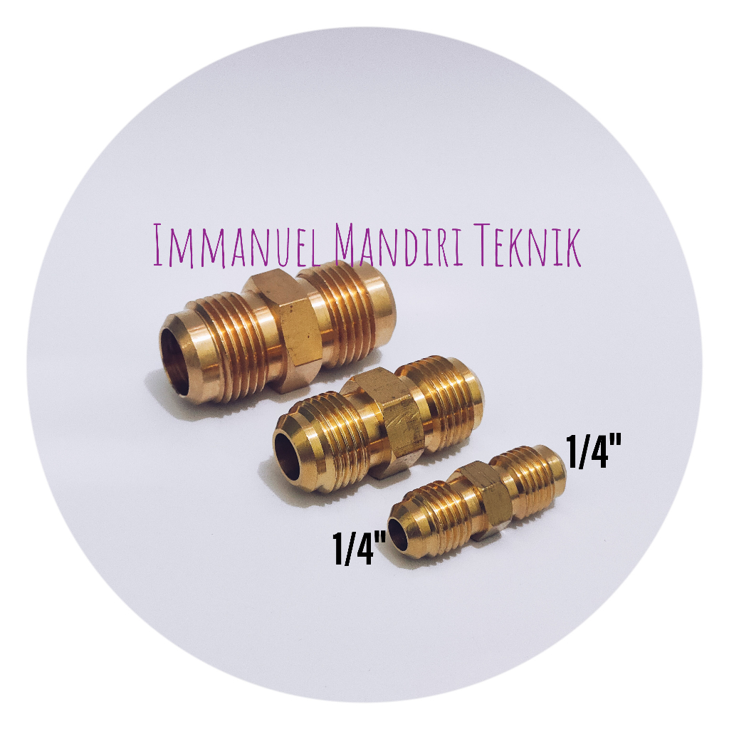 Jual Double nepel AC 1/4 / Double nipple AC 1/4 | Shopee Indonesia