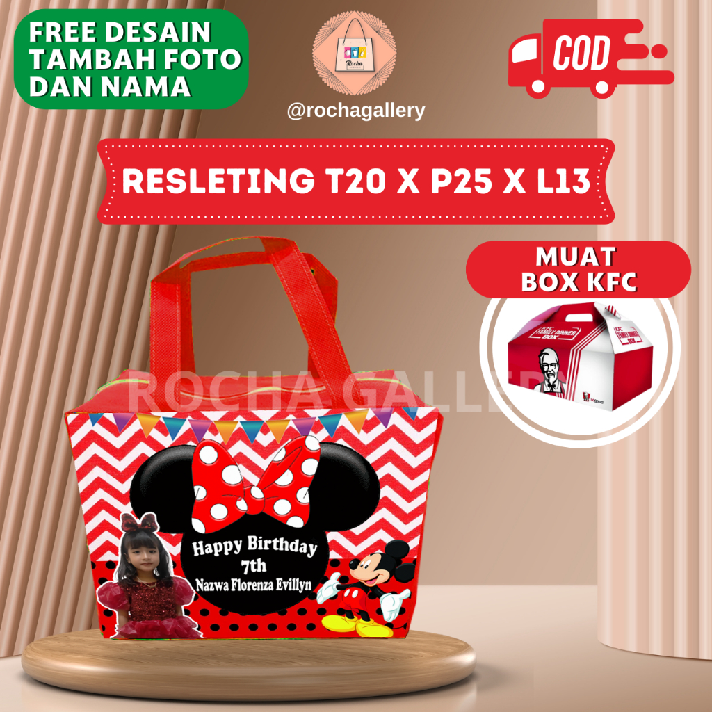 Jual (TERBAIK!!!) Tas Ulang Tahun Model Resleting - Goodie Bag Ultah ...