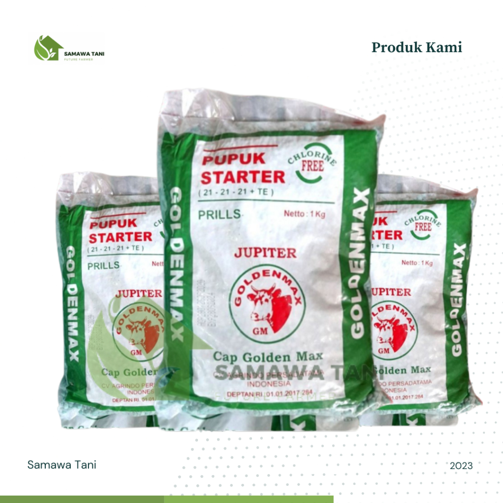 Jual Pupuk Starter 21-21-21+TE Goldenmax Jupiter 1 kg | Shopee Indonesia