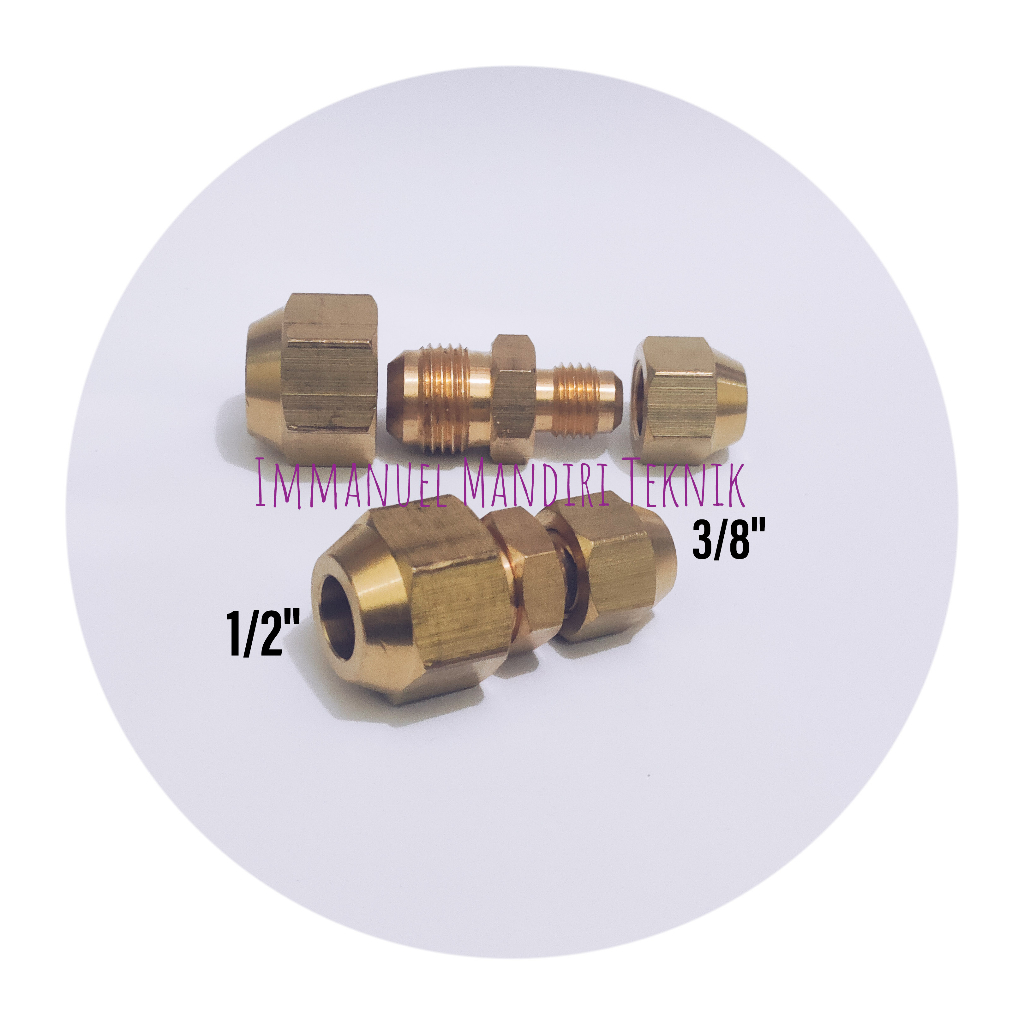 Jual Double nepel AC 1/2 x 3/8 / Reducer nepel pipa AC 1/2 x 3/8 - set | Shopee Indonesia