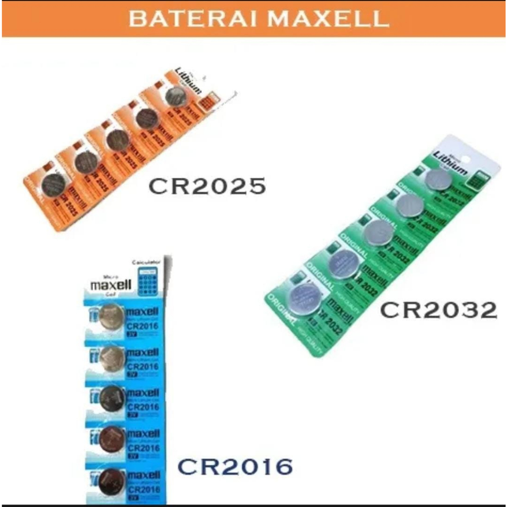 Jual Baterai jam tangan digital aneka jenis CR2025 /CR2016/CR2032 BISA ...