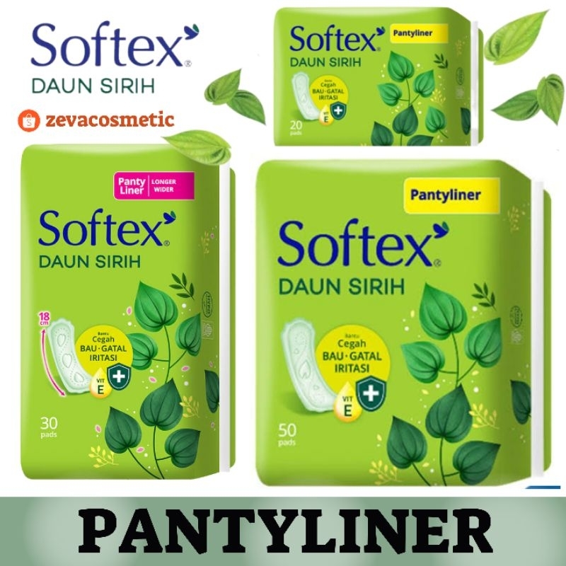 Jual Pantyliner Softex Daun Sirih 15cm 18cm (Longer & Wider) Softex ...
