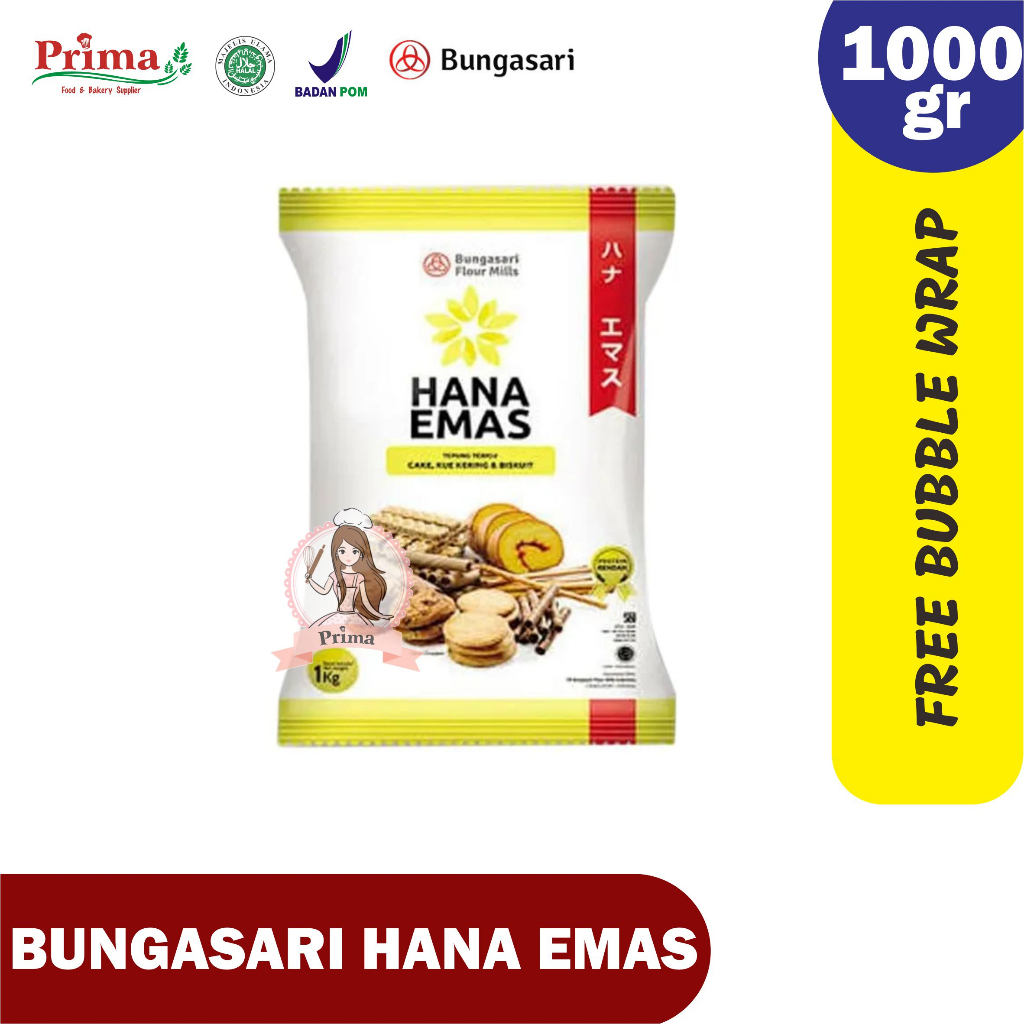 Jual Tepung - Hana Emas - Protein rendah - 1kg | Shopee Indonesia