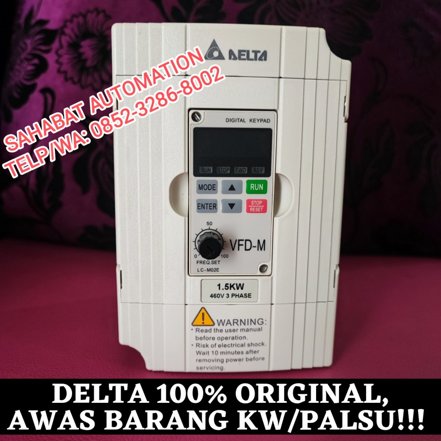 Jual Inverter Delta 1.5KW 1.5 KW 1,5kw 380V 3Phase VFD015M43B Inverter 2HP | Shopee Indonesia