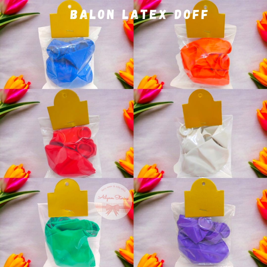 Jual Balon Latex Doff / balon warna Doff 12inch - 5pc | Shopee Indonesia