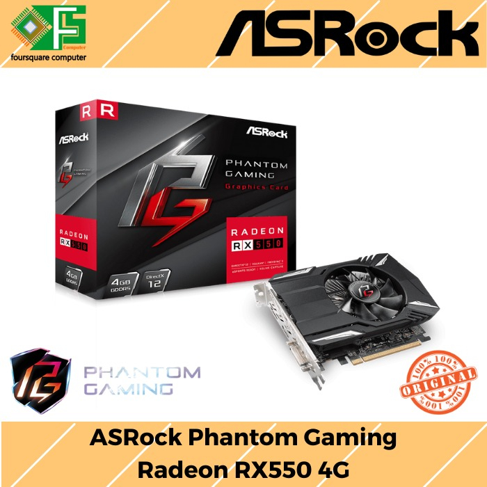 Jual VGA AMD Radeon RX Phantom Gaming Radeon RX550 4G GDDR5 Resmi ...
