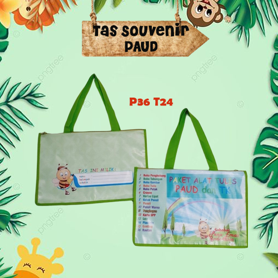 Jual Tas Souvenir Wisuda Perpisahan Sekolah PAUD dan TK Kotak Resleting ...