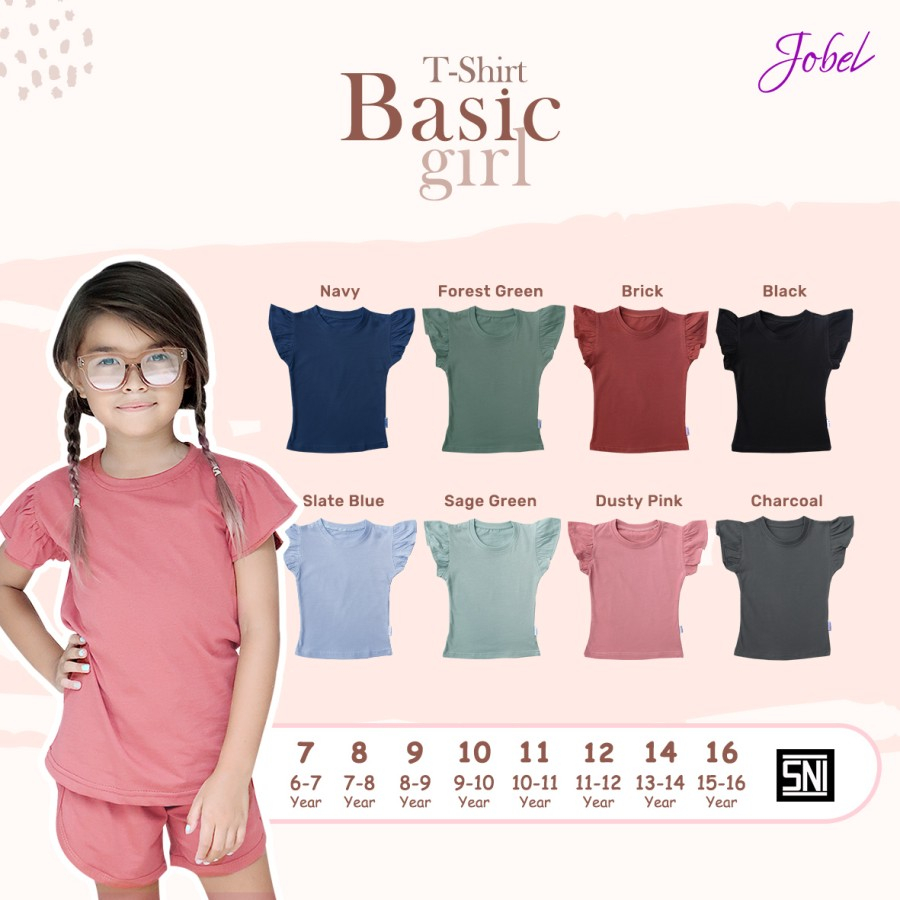 Jual KAZEL Zebe Onions Tshirt Basic Girl (1 Pcs) 6-16 Tahun | Shopee ...