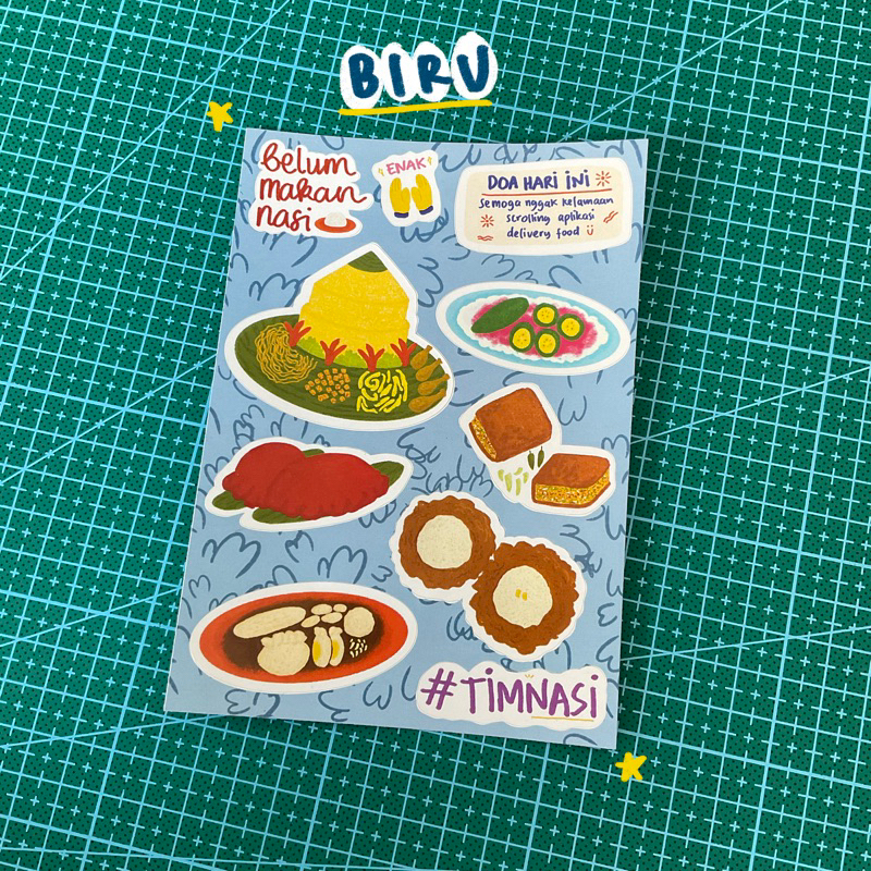Jual INDONESIAN FOOD STICKER | CUTE AESTHETIC STICKER | STICKER TUMBLER ...
