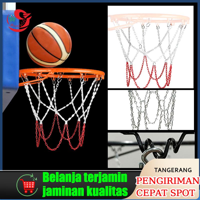 Jual Metal Basketball Net Tebal Galvanis Jaring Basket Rantai Besi 12/ ...