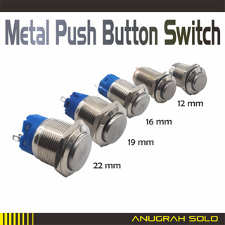 Jual Metal Push Button Pushbutton Tombol Tekan Push ON 12mm 16mm 19mm 22mm | Shopee Indonesia