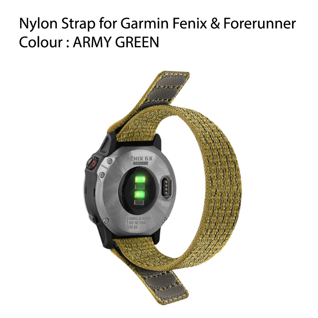 Jual Strap Nylon Kanvas Kain Garmin 20mm 22mm 26mm camo Fenix ...