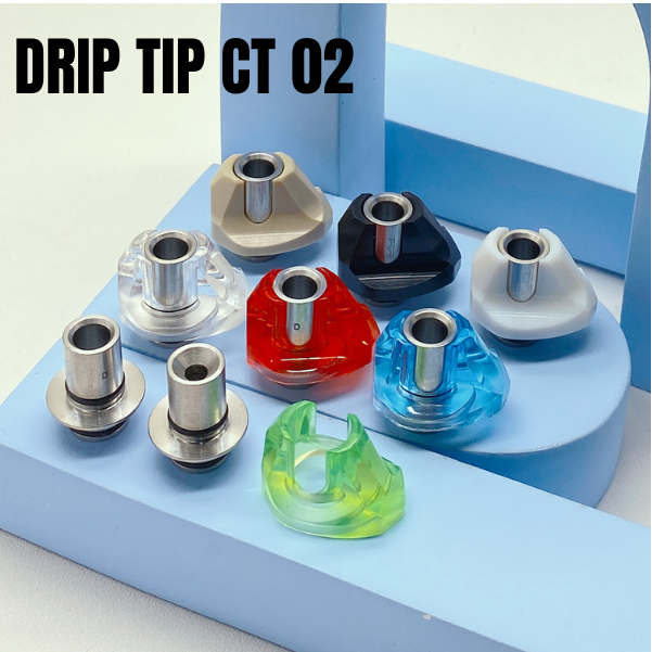 Jual Drip Tip CT02 SS - Black Blue Green Red Clear Peek White Driptip ...