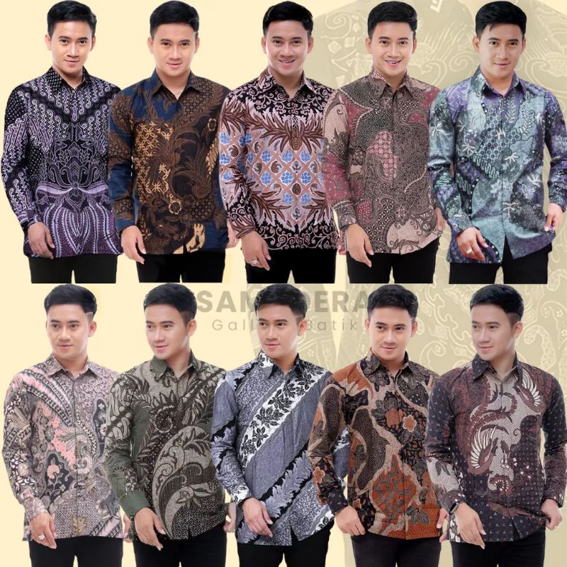 Jual Kemeja Batik Pria Masa Kini Motif Keratonan M L XL 2XL 3XL 4XL | Shopee Indonesia