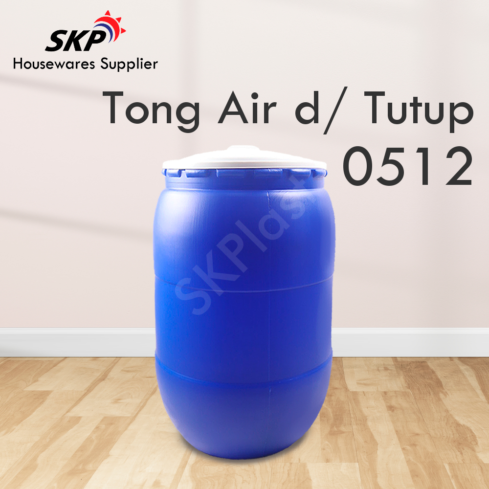 Jual [Green Leaf] Tong Biru - L 120 L / Tong Air d/ Tutup | Shopee ...