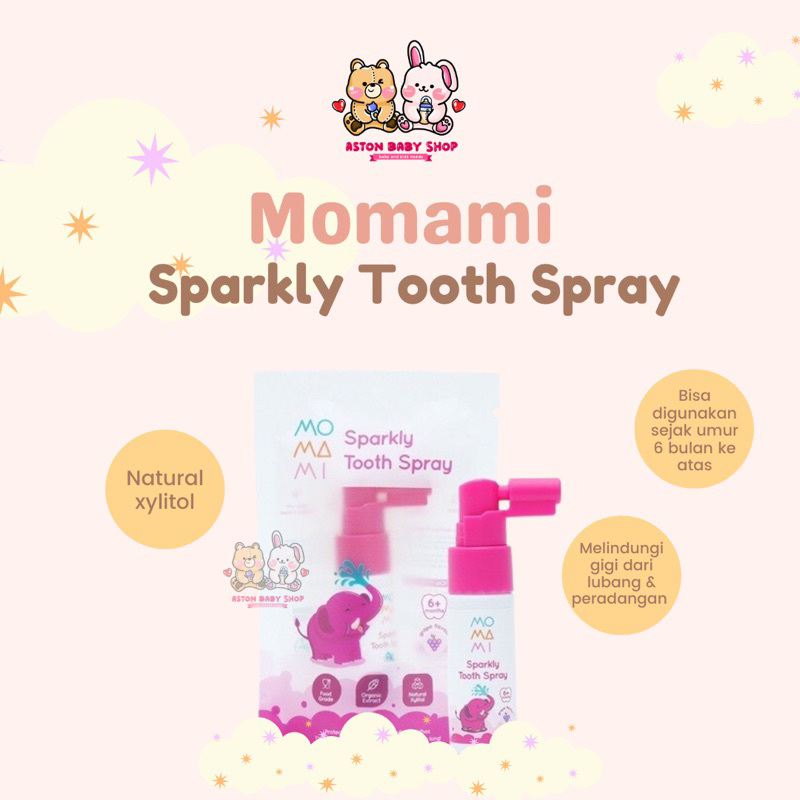 Jual Momami Sparkly Tooth Spray 20 ml Spray Perawatan Gigi Bayi Anak ...