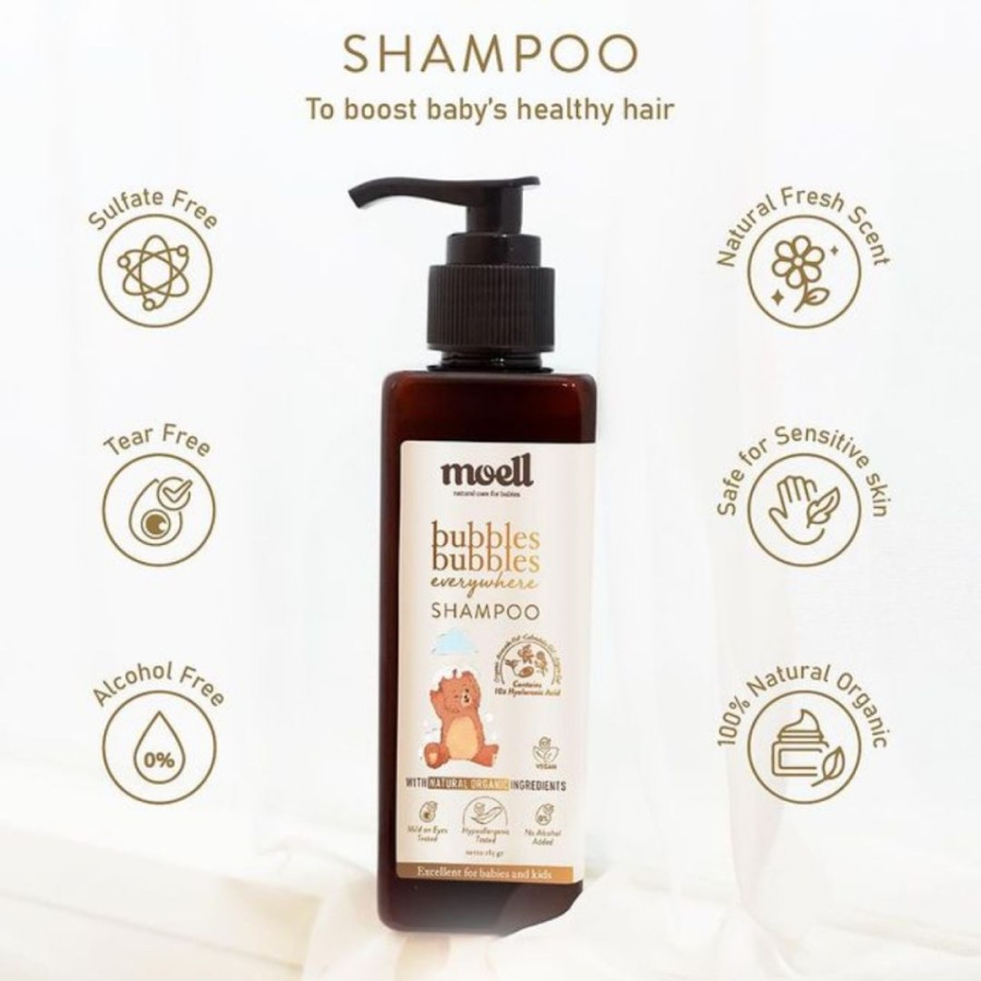 Jual Moell Bubbles Bubbles Everywhere Shampoo 185gr / Shampo bayi ...