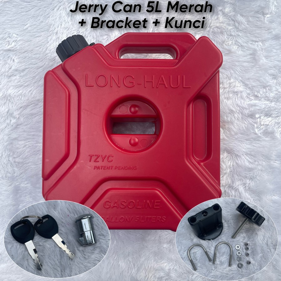 Jual jerigen bensin motor touring jerry can fuel tank long haul plastic ...