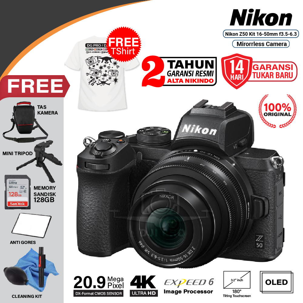 Jual Nikon Z50 kit 16-50mm + 50-250mm VR Kamera Mirrorless Garansi ...