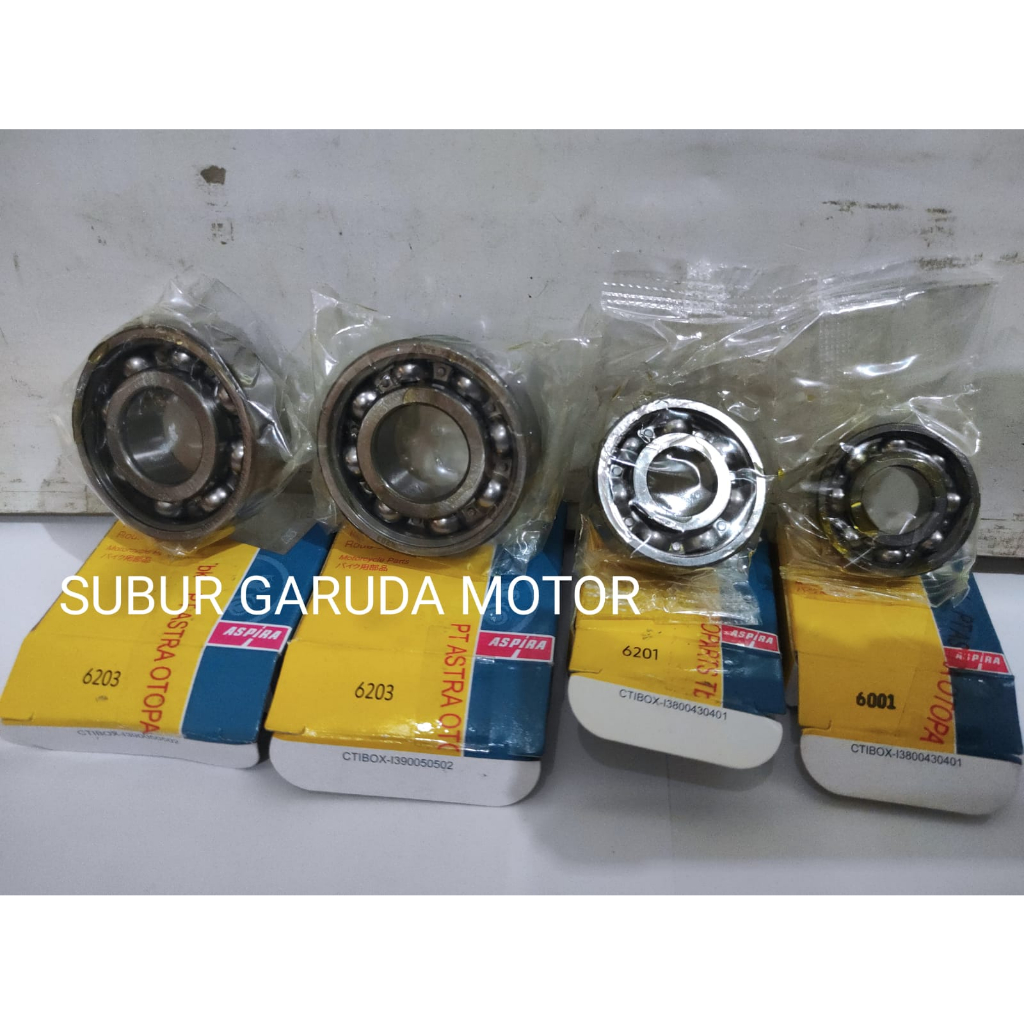 Jual BEARING RASIO SUPRA X 100 125 SUPRA FIT REVO BLADE GRAND WIN ASTREA LEGENDA SET MERK ASPIRA ...