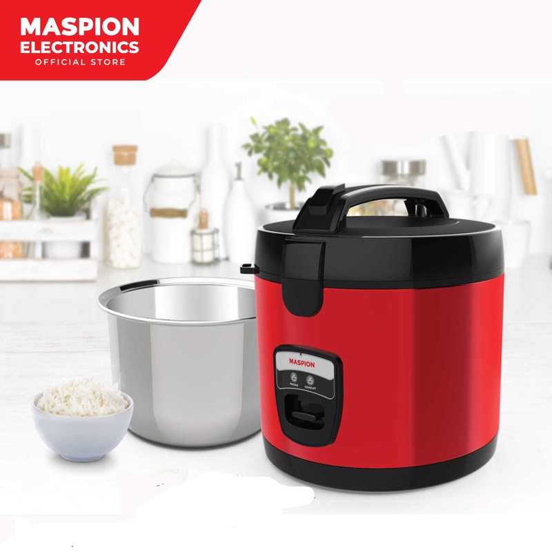 Jual Magic com Stainless Maspion MRJ-1856 3in1 1,8liter penanak nasi, penghangat, pengukus ...