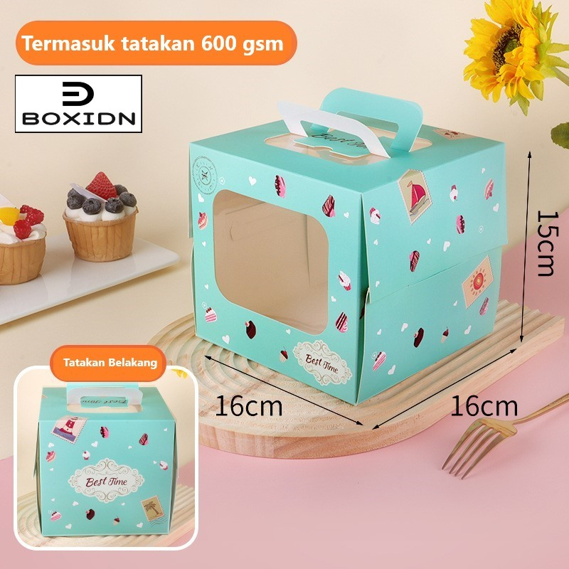 Jual Cake Box 16x16 x10cm Box Kue Tart 16x16 x15cm Box Chiffon 16x16 Box Bolu 16x16 Dus Kue Tart ...