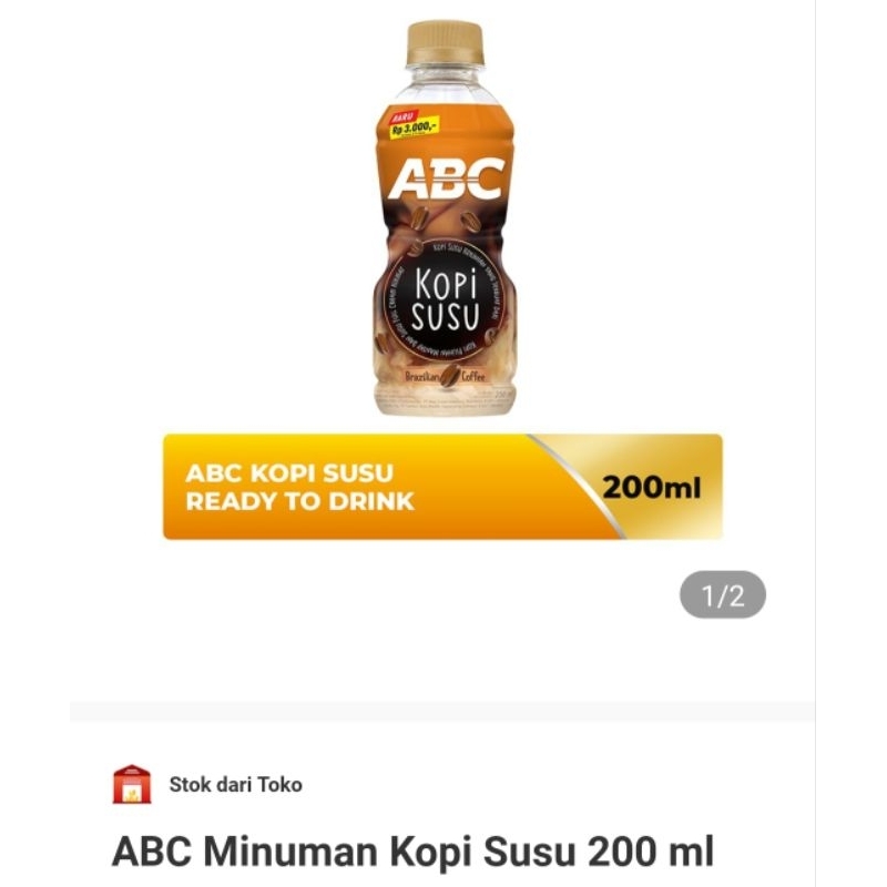 Jual ABC Minuman Kopi Susu 200 ml | Shopee Indonesia