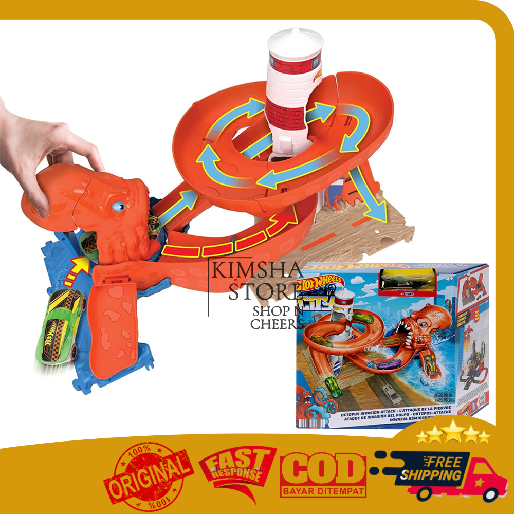 Jual Hot Wheels Octopus Invasion Attack Track Nemesis City Diecast Trek ...