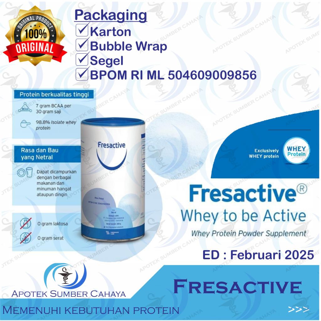 Jual FRESACTIVE WHEY PROTEIN BUBUK (isi 300 Gram) | Shopee Indonesia