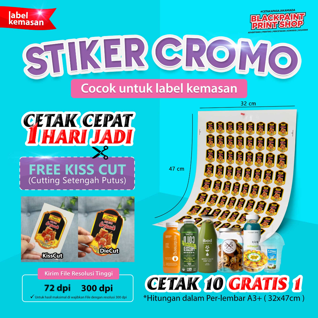Jual Stiker Label Laser A3+ Cromo Quantac / Stiker Kemasan Makanan ...