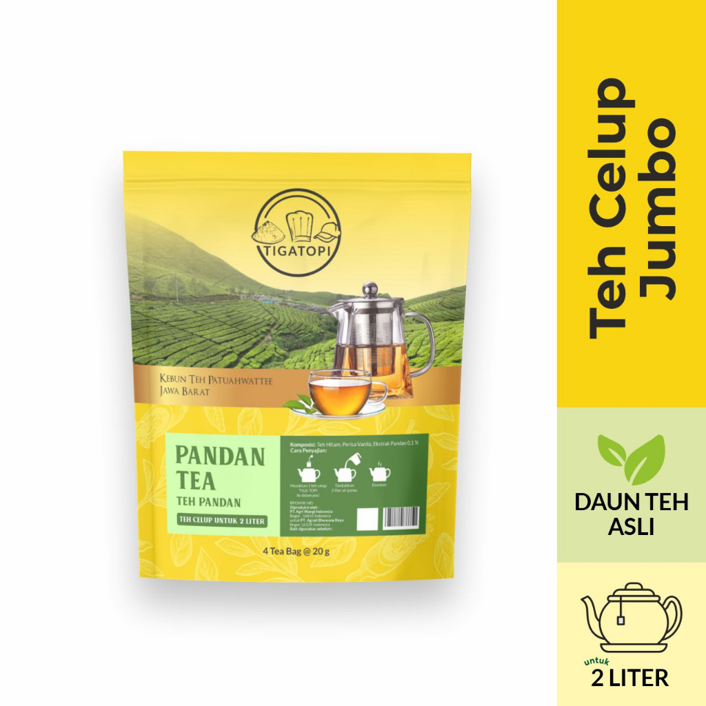 Jual TIGATOPI Pandan Tea | Teh Celup Pandan | Shopee Indonesia