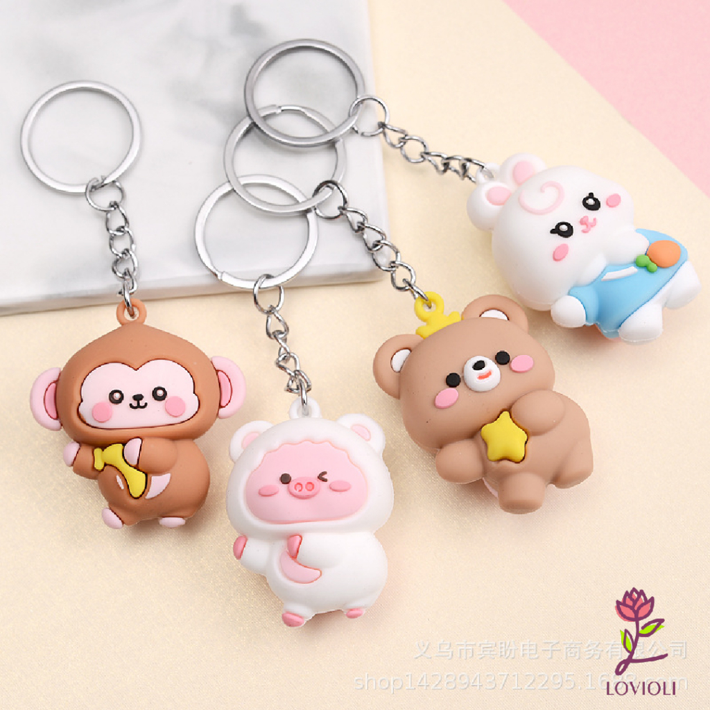 Jual Lovioli Gantungan Kunci Karakter Animal Cartoon Collection Lucu ...