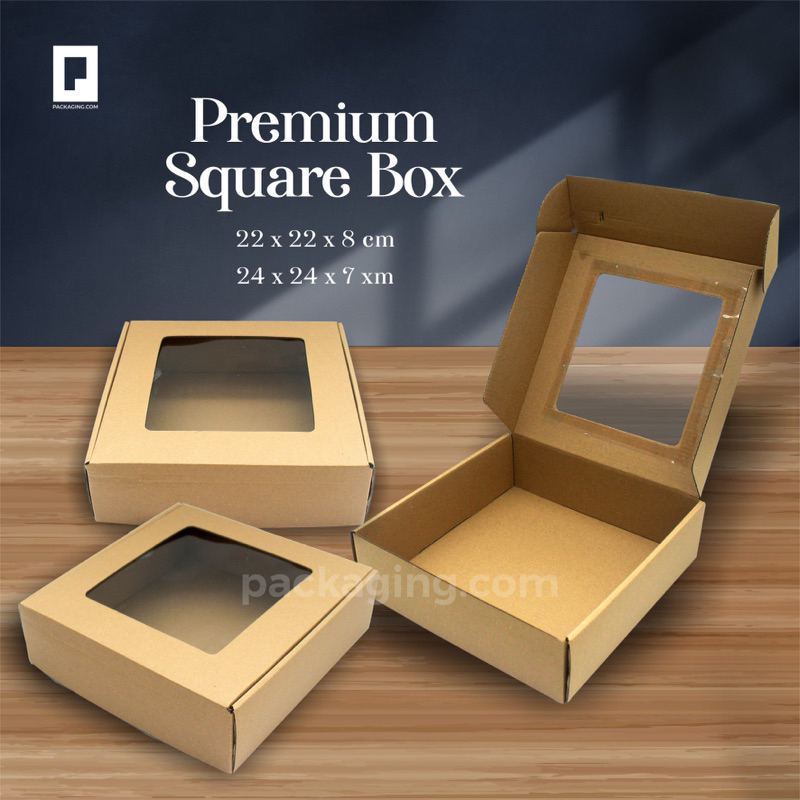 Jual Dus Eflute Window/Kardus Corrugated/Box Hampers/Dus kue | Shopee ...