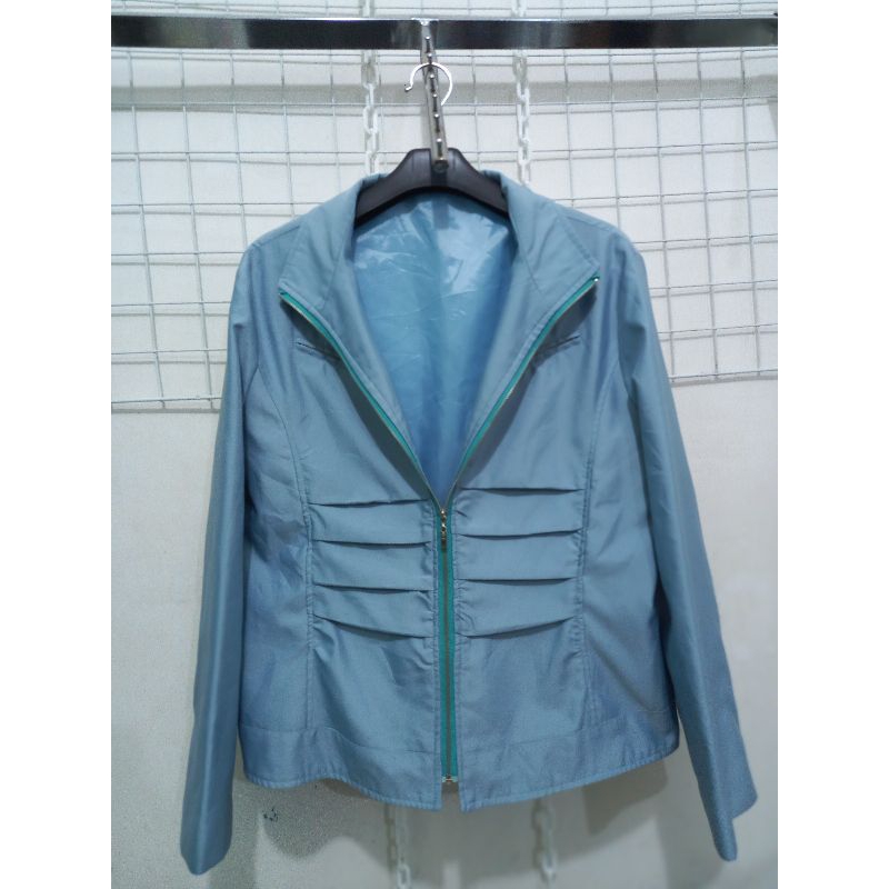 Jual Jaket Blazer Unik Biru Cyan | Shopee Indonesia