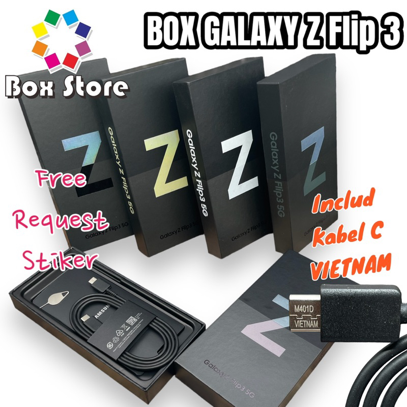 Jual DUS BOX SAMSUNG Z FLIP 3 FULLSET KABEL C VIETNAM | Shopee Indonesia