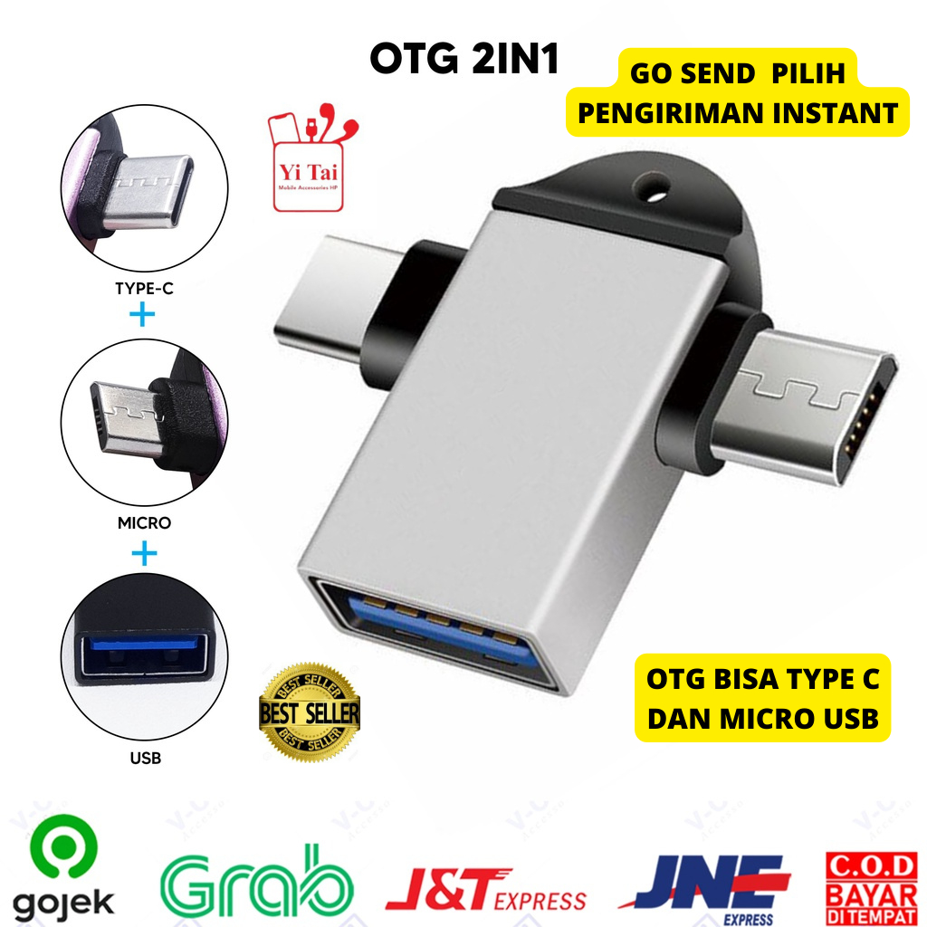 Jual OTG 2IN1 YI TAI MICRO USB-TYPE C TRANSFER DATA USB 3.0 YT-22 ...