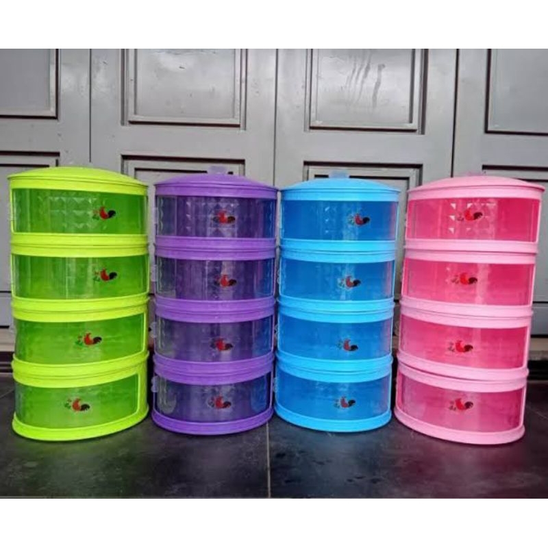 Jual Rak Penyimpanan Makanan 4 Susun Tingkat Tudung Saji Tutup Food ...