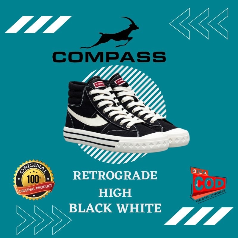 Jual Compass Retrograde High Black White | Shopee Indonesia