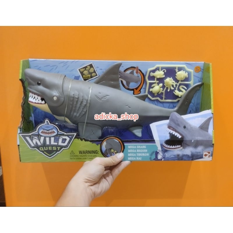 Jual wild quest ocean mega shark mainan ikan hiu mega | Shopee Indonesia