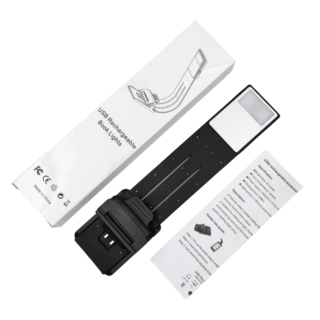 Jual Lampu Baca Buku Belajar Jepit Portable Mini Rechargeable Cool ...