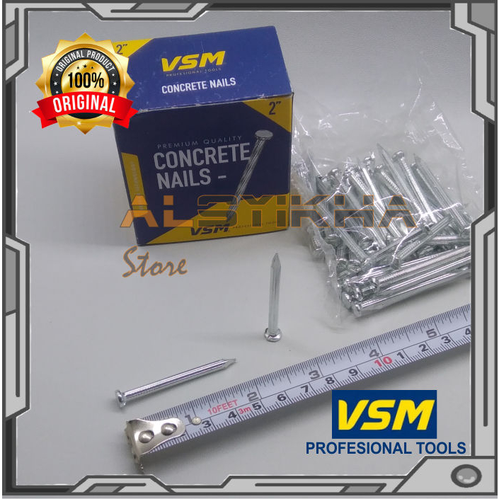 Jual Paku Beton Putih - Paku Tembok Dinding 1"-" 2"-3"-4" Inch | Shopee Indonesia