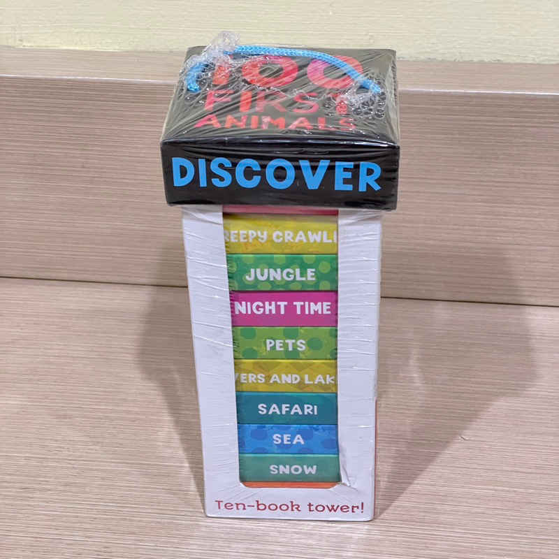Jual Little Tiger Kids 100 First Words Animal Tower 10 Mini Board book ...