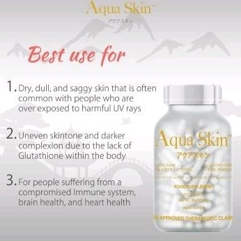 Jual Aqua Skin Glutathione + Collagen / Aqua Skin Gold 60caps | Shopee ...