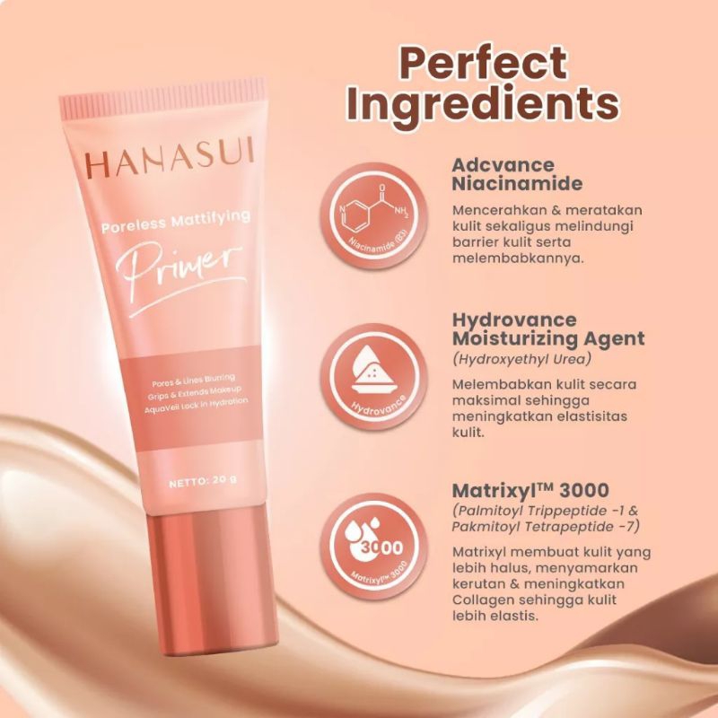 Jual Hanasui poreless Mattifying Primer 20gr | Shopee Indonesia